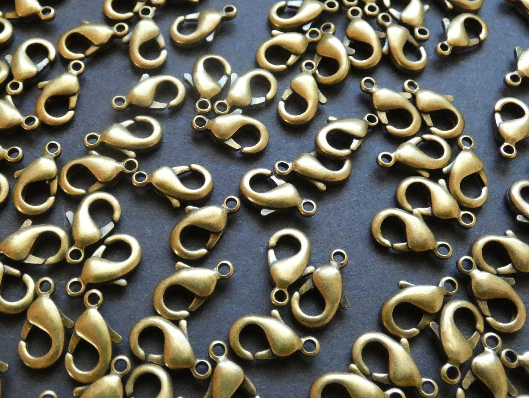 10x5mm Brass Lobster Claw Clasps, Antique Bronze Jewelry Clasps, Basic ...