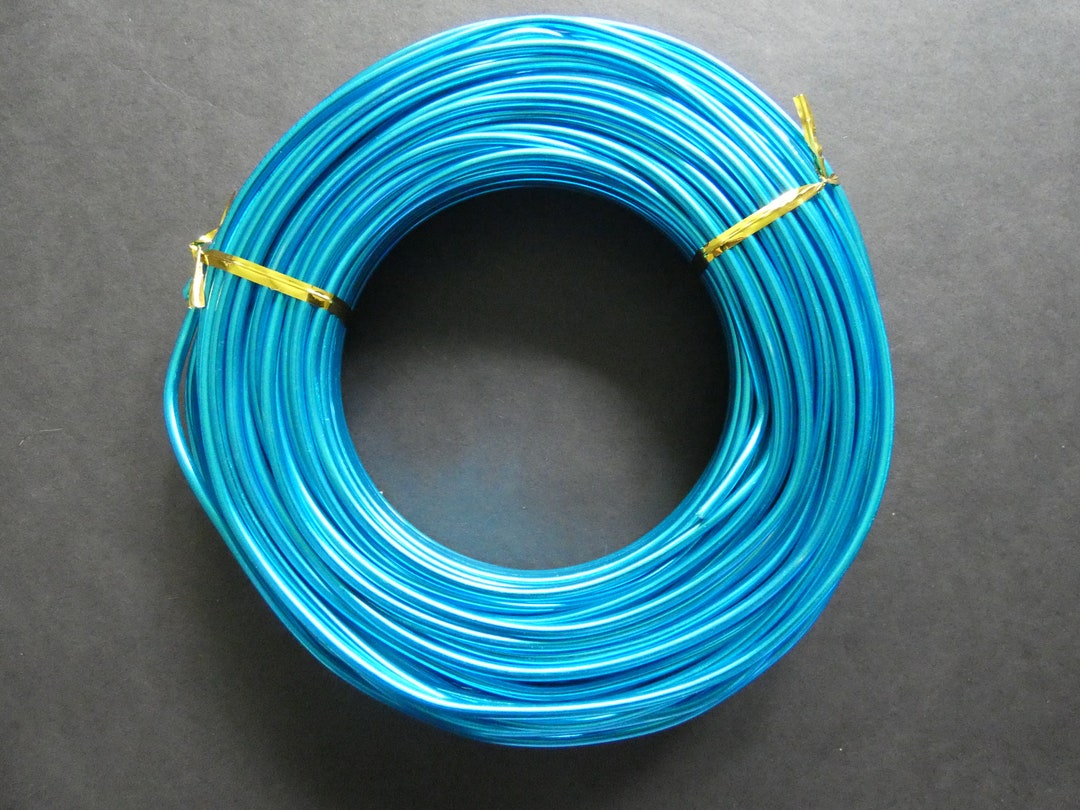 25 Meters of 3mm Blue Jewelry Wire, 3mm Diameter, 500 Grams of Beading ...