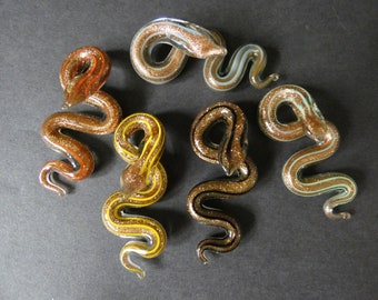 Glass Snake Pendant | Etsy