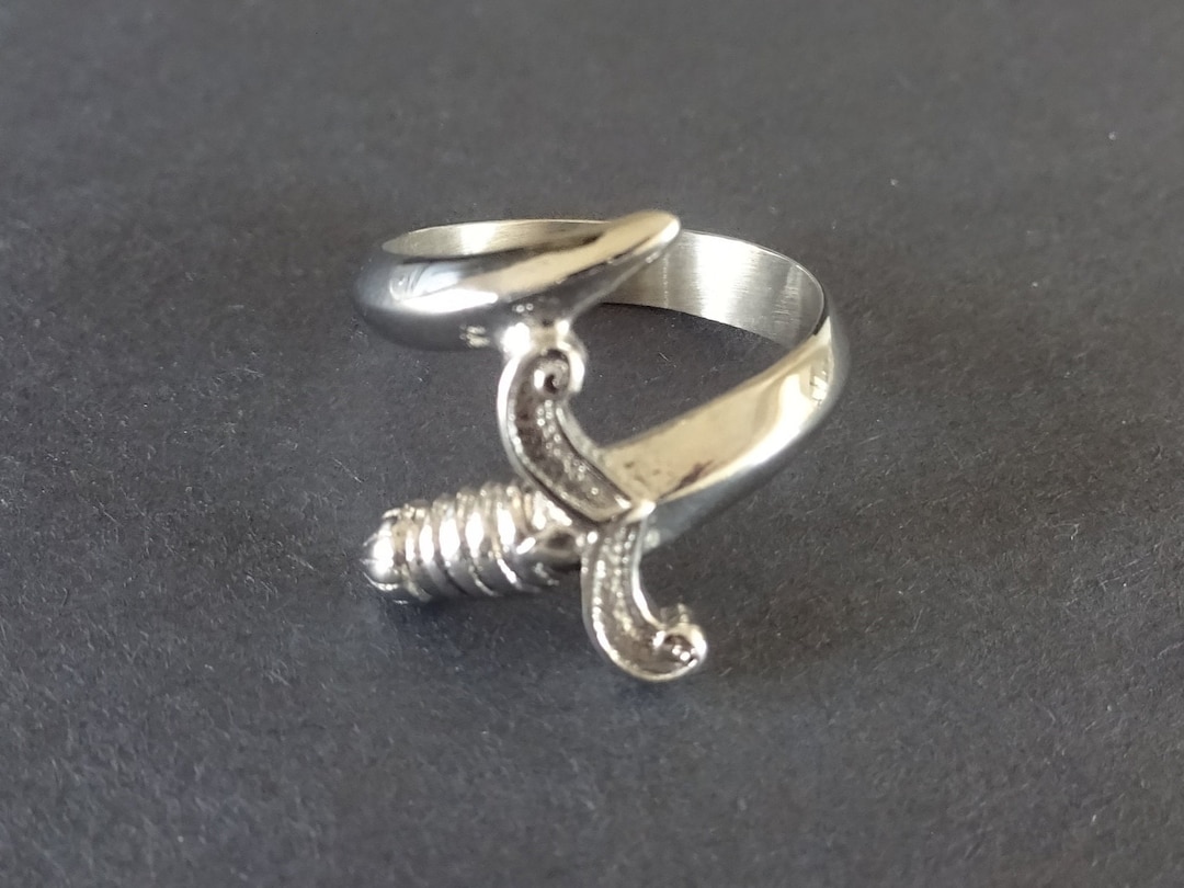 Stainless Steel Sword Ring, Dagger Ring, Size 8-12, Blade Design, Women ...