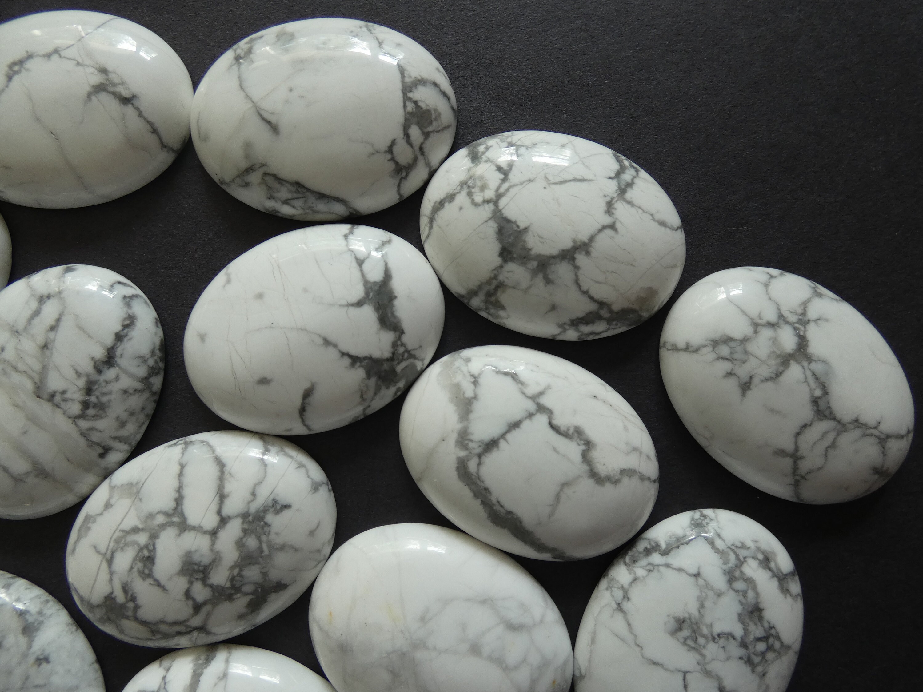 40x30mm Natural Howlite Cabochon Oval Gemstone Cabochon | Etsy