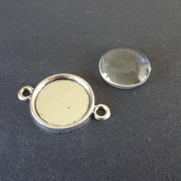 Glass Silver Bezel - Etsy