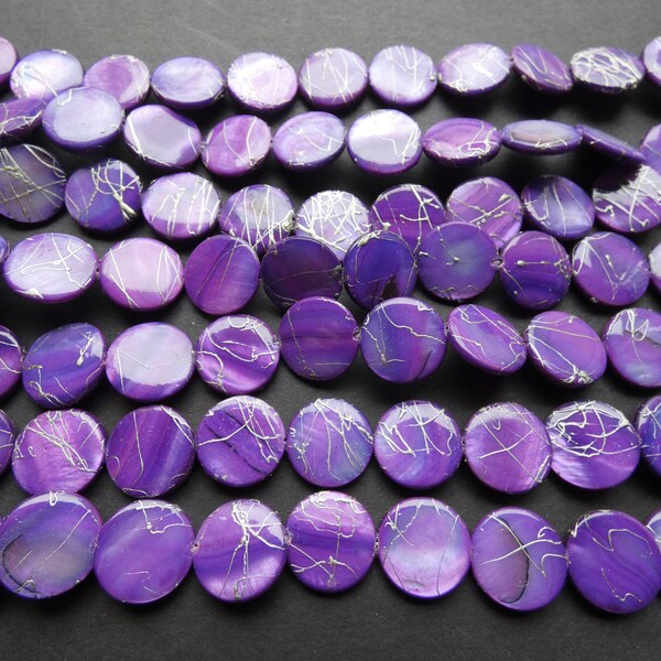 Purple Shell Beads - Etsy
