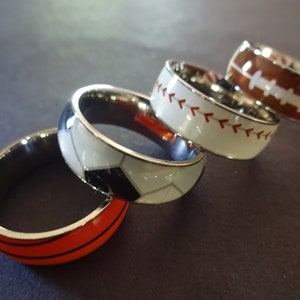 316L Stainless Steel Sports Ring Soccer Ring Football Ring - Etsy