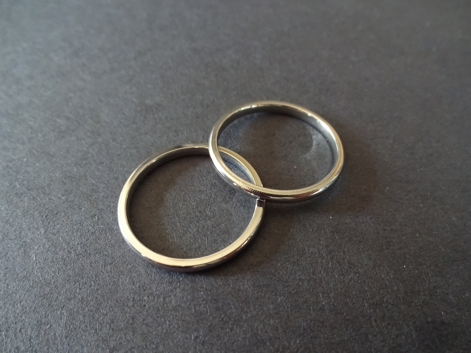 Stackable Stainless Steel Silver Ring 2mm Thin Simple Band - Etsy