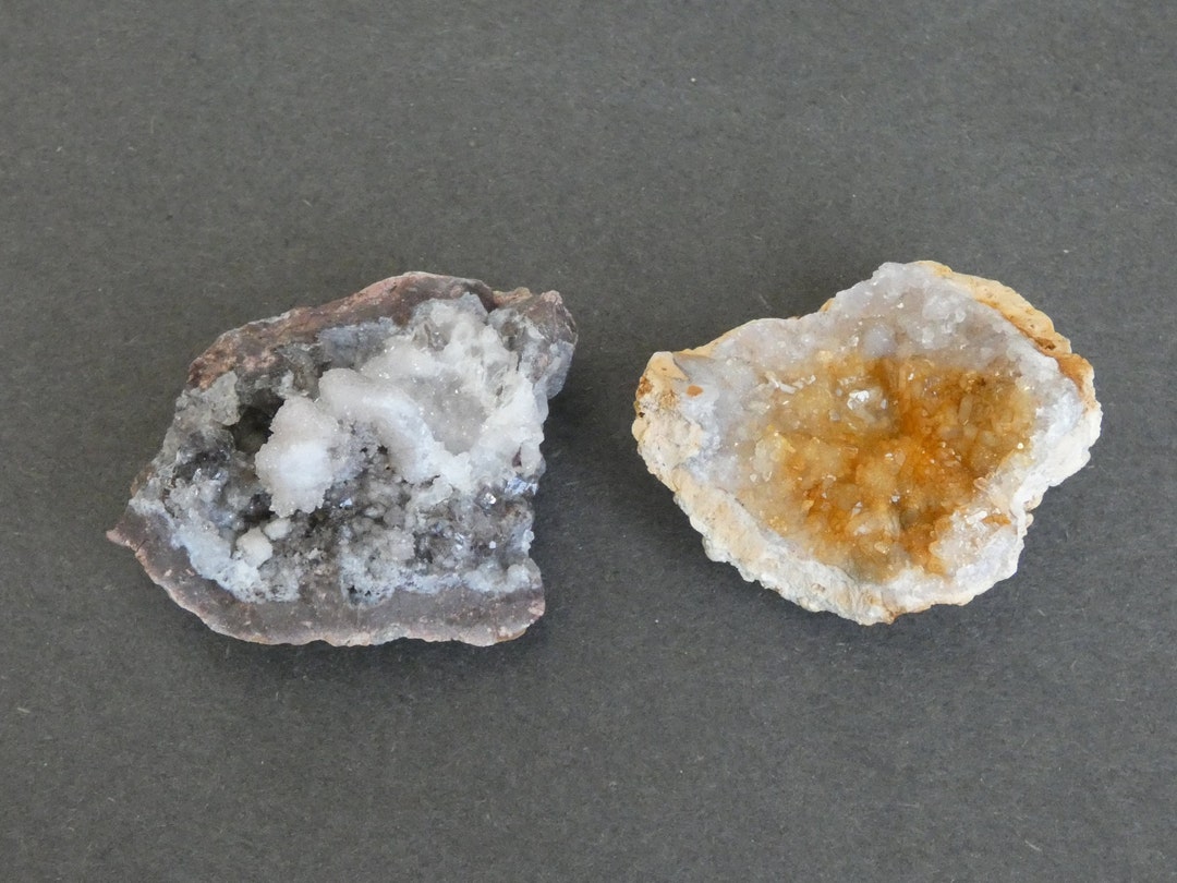 2 Pack 53-62mm Natural Crystal Canyon Quartz Cluster, One of a Kind Set ...