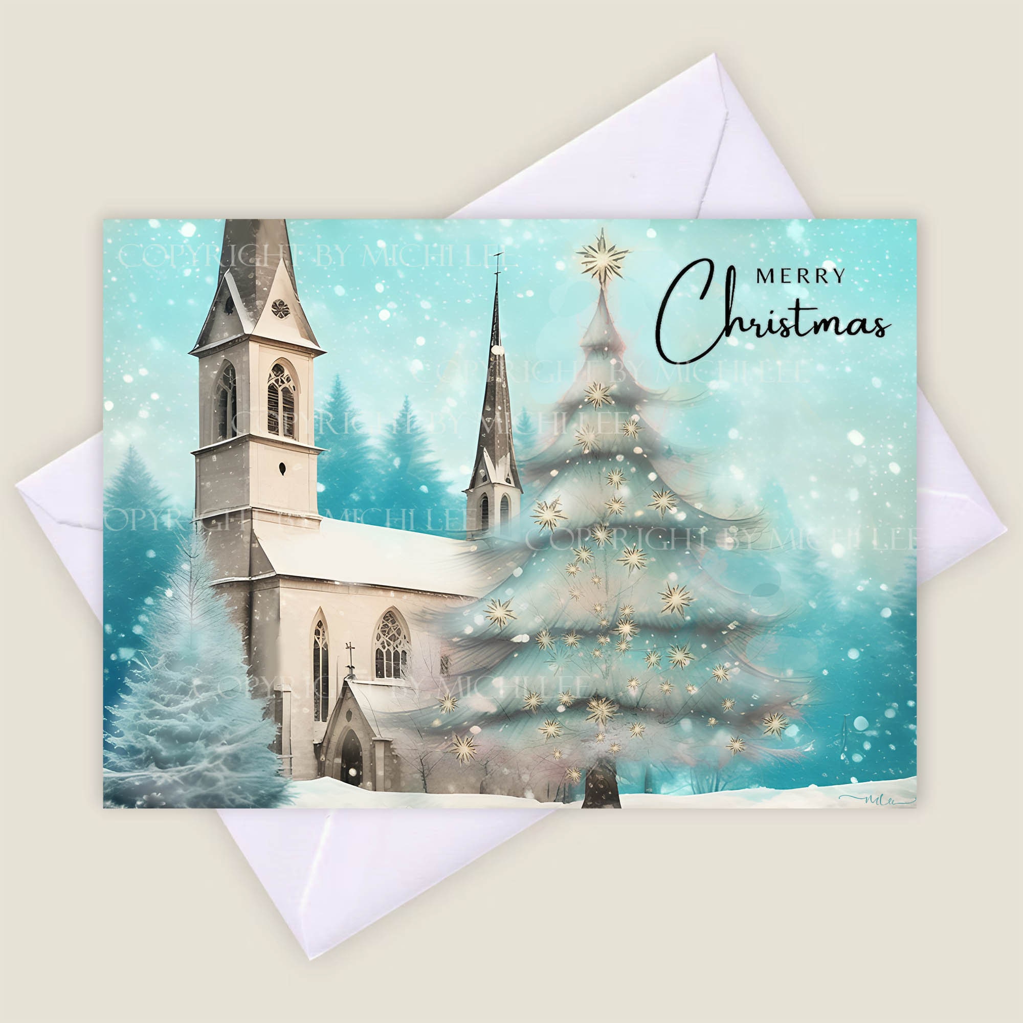 Printable Christmas Card, Digital Download Printable, Merry Christmas ...