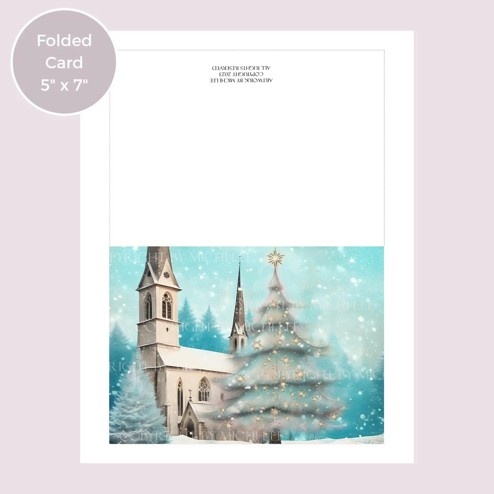 Printable Christmas Card, Digital Download Printable, Merry Christmas ...