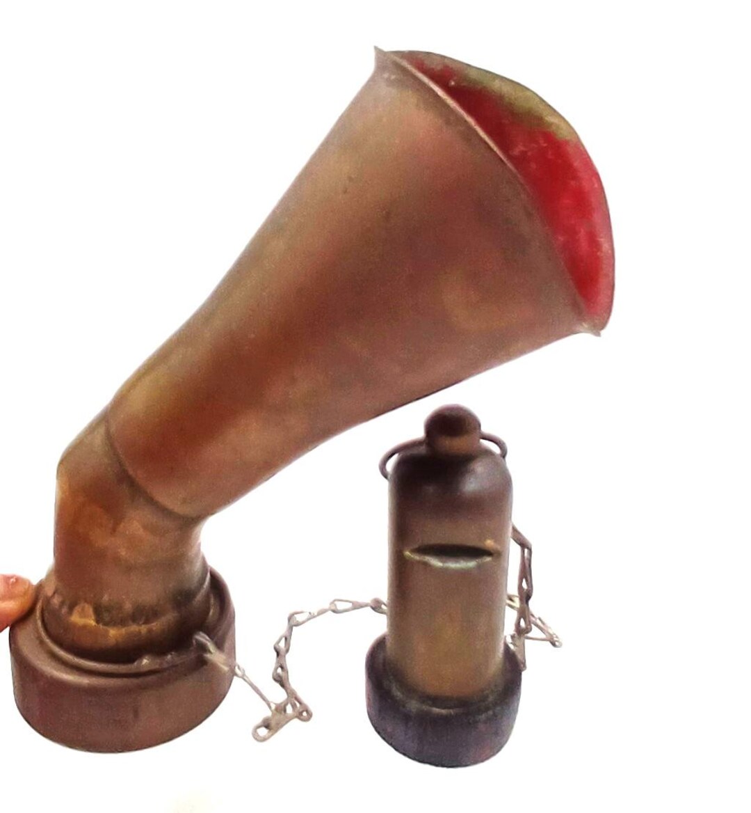Vintage Brass Ship's Voice Communication Tube, Whistle, Speaking Tube ...