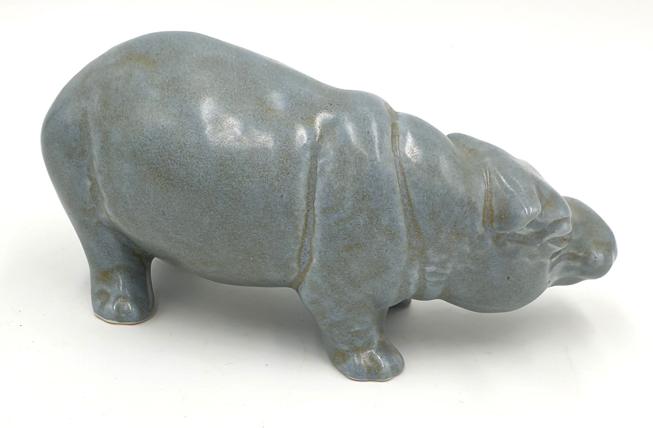 Gorgeous Blue Green Pottery Hippo Made by Sylvac No. 229 SYLVAC HIPPO ...