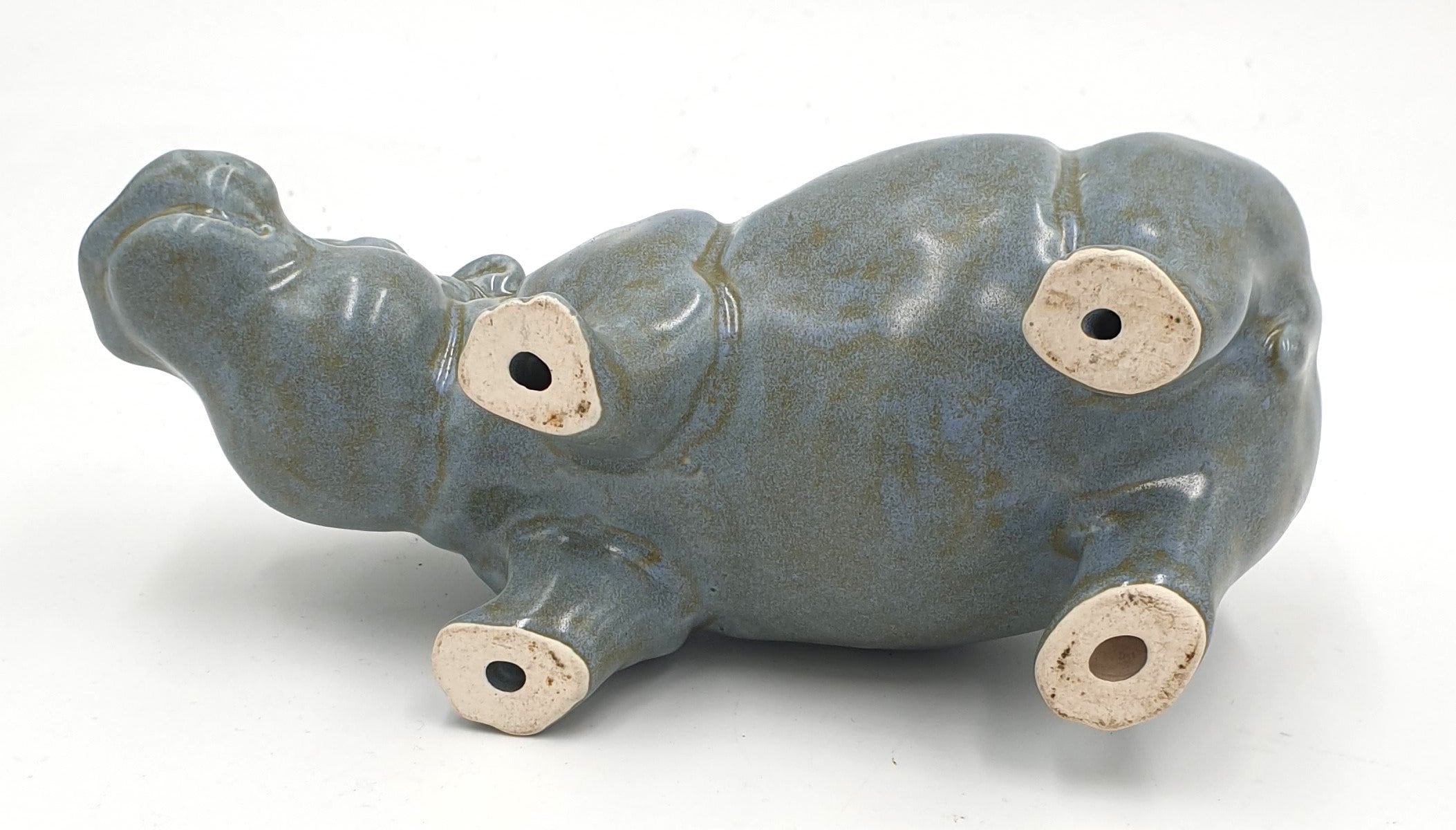 Gorgeous Blue Green Pottery Hippo Made by Sylvac No. 229 SYLVAC HIPPO ...