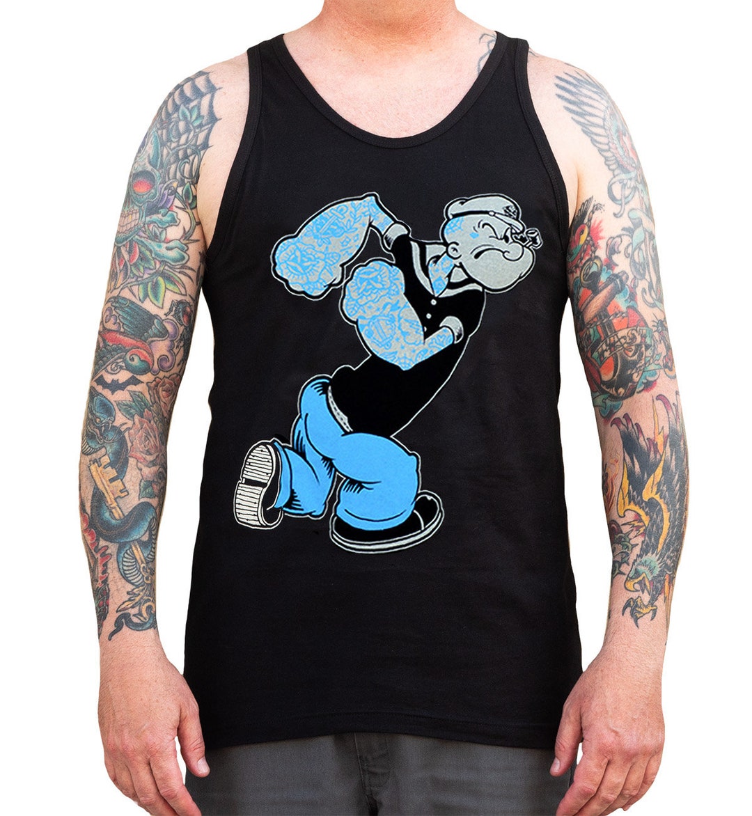 SAILOR MAN Men's Graphic Tank Top | Popeye Tee | Popeye the Sailor Man ...