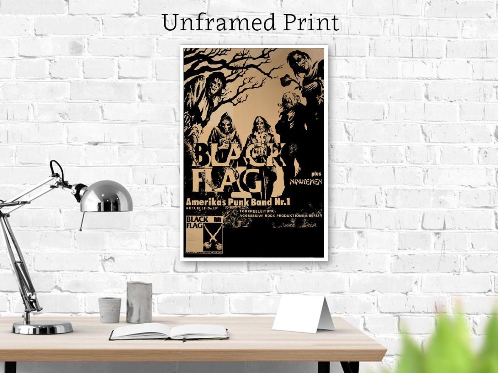 FLAG Concert Poster Art Print | Punk Rock Concert Poster Art | Punk ...