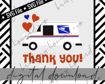 Mail Truck Svg File Cricut | Etsy