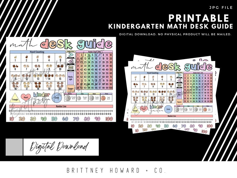 VPK Kindergarten Math Desk Guide - Etsy
