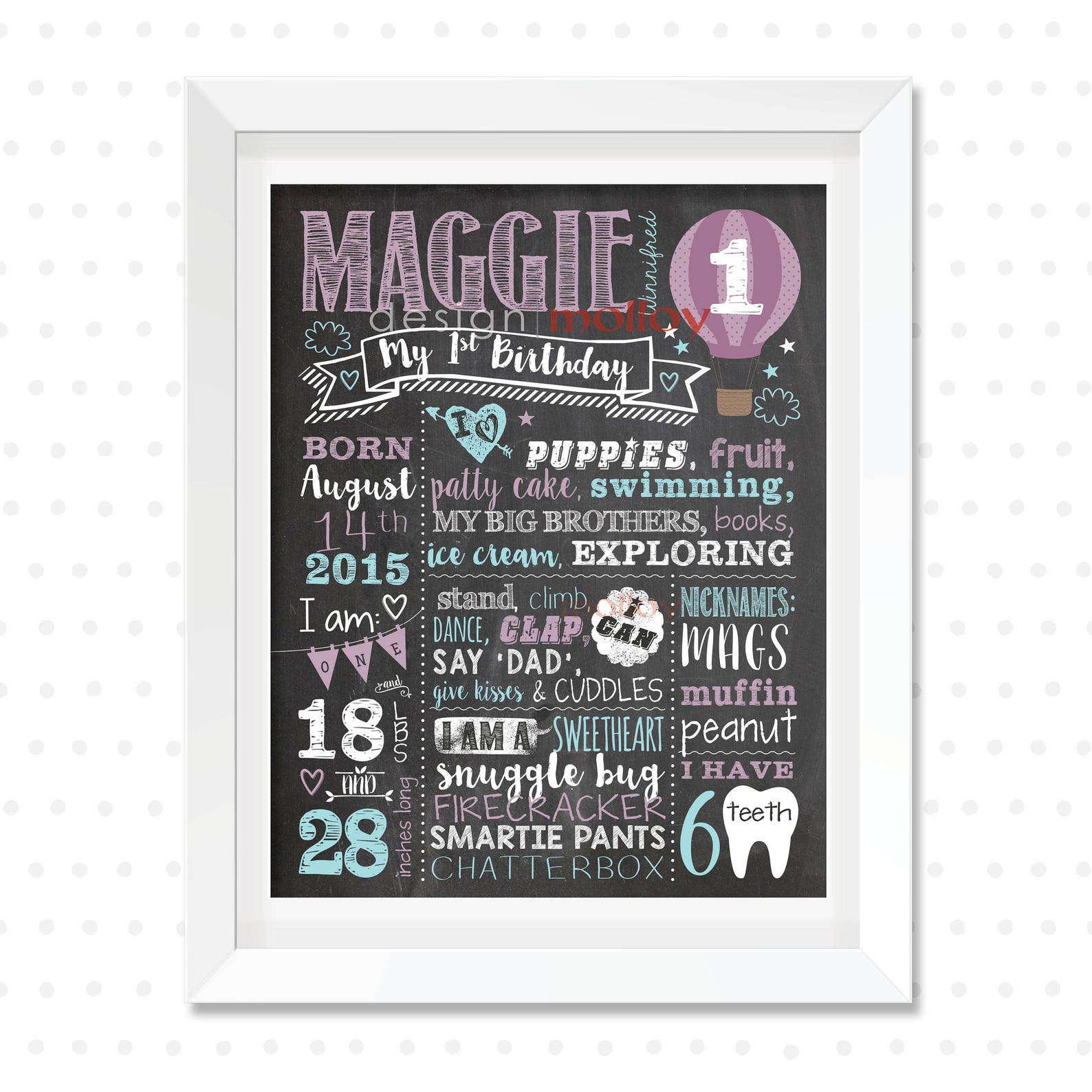 Birthday Board First Birthday Chalkboard First Birthday Poster Birthday ...