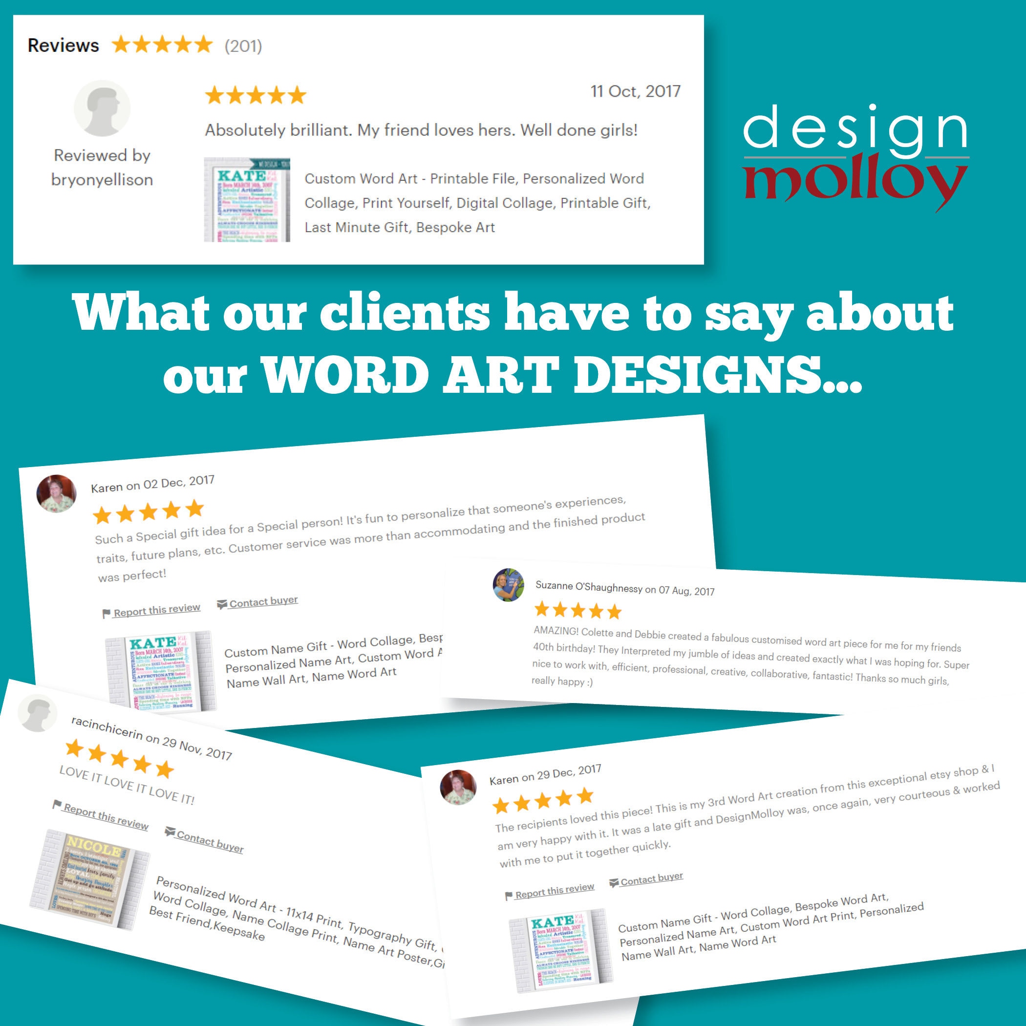 Custom Word Collage Custom Word Gift Printable Last Minute | Etsy