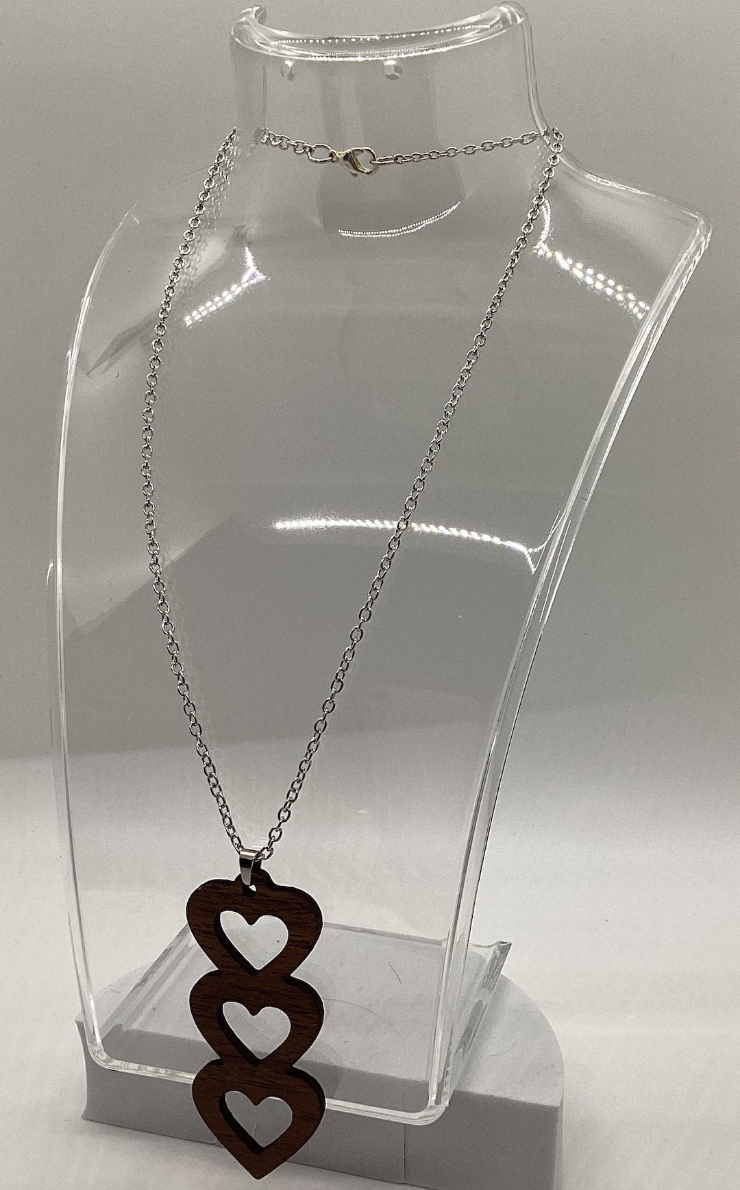 THREE HEART NECKLACE Item #3000 - Etsy