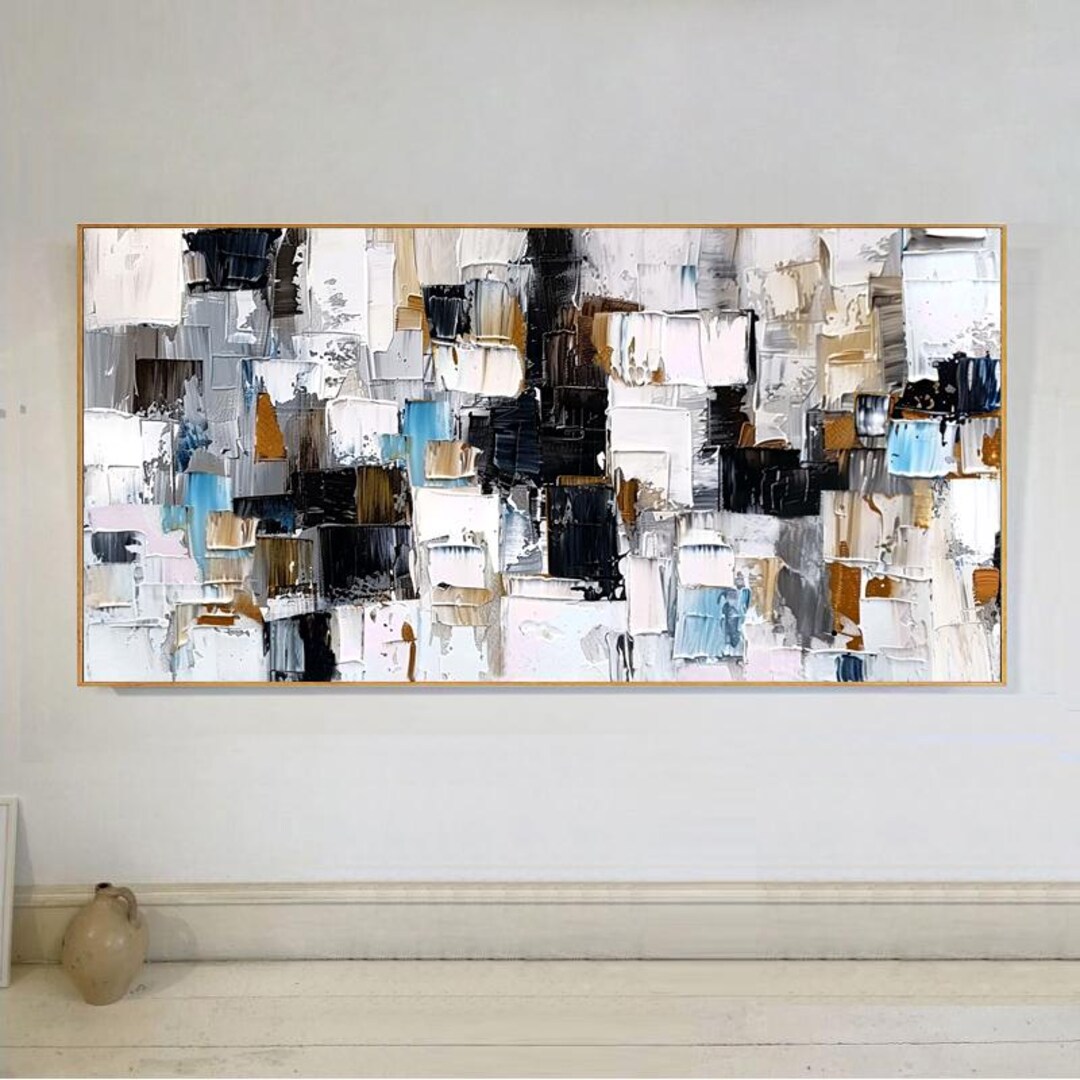 DUTY-FREE! Abstract Thick Paint Oil Painting With Irregular Color ...