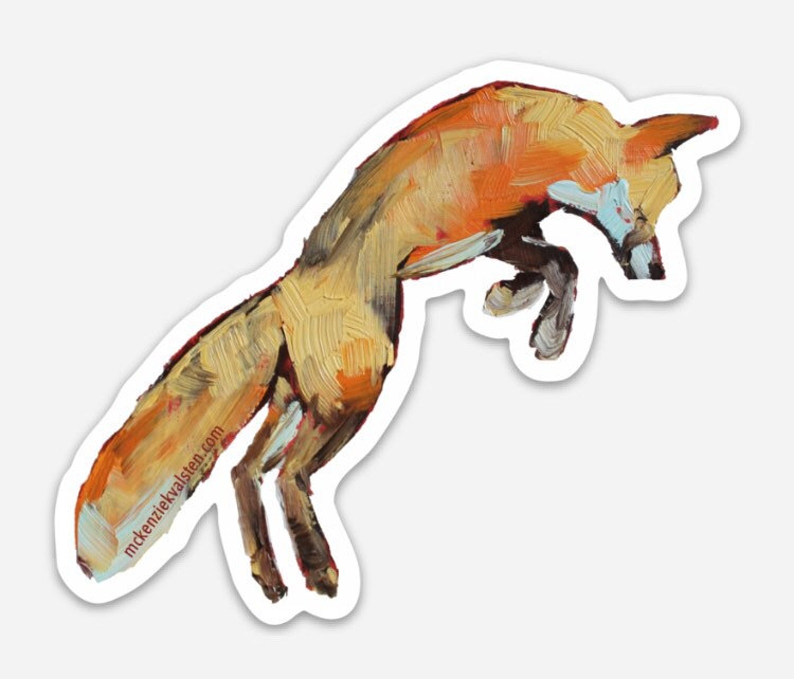 Red fox sticker | Etsy