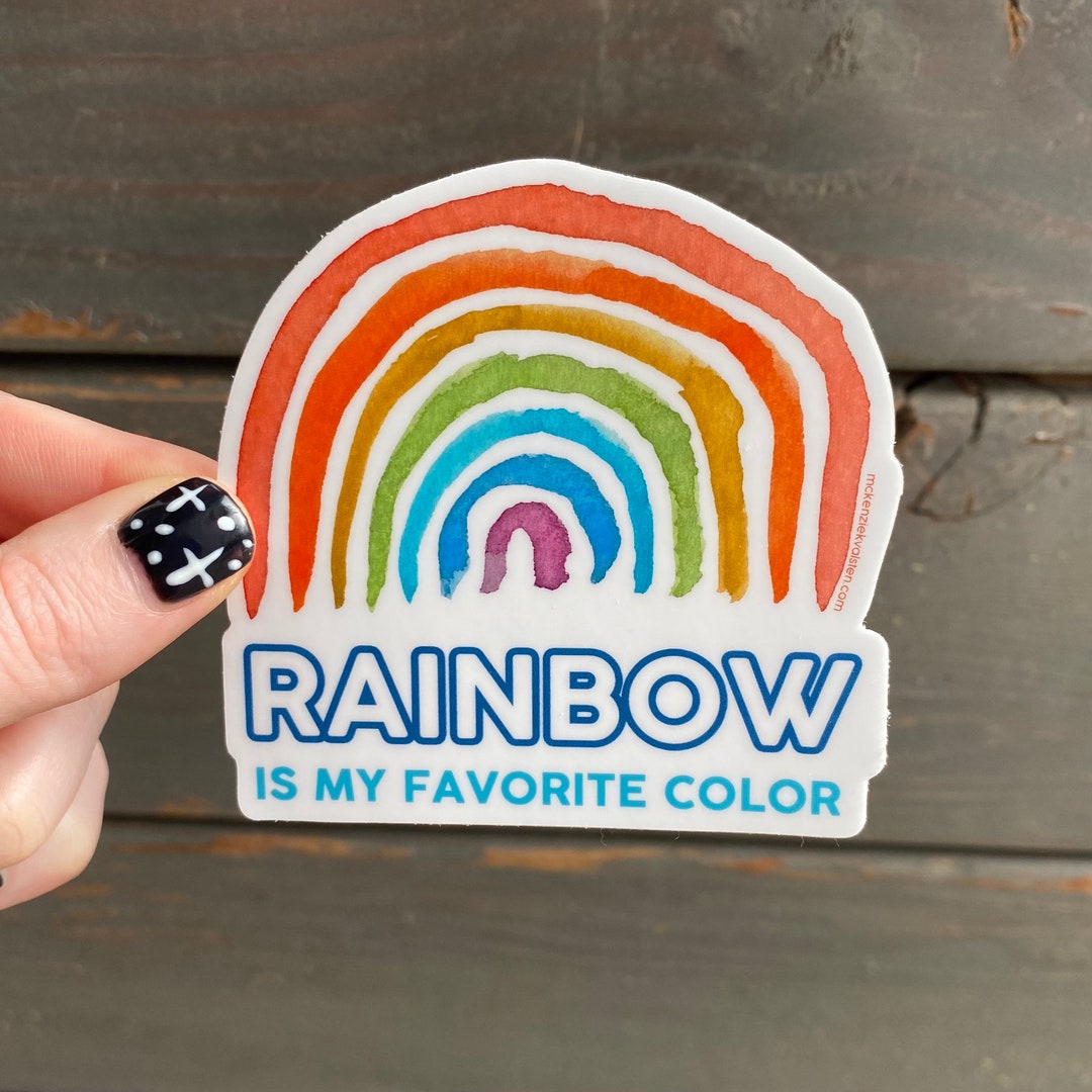 Rainbow Waterproof Vinyl Sticker - Etsy