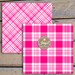 Bubblegum Pink Plaids Digital Papers, Digital Scrapbooking Paper ...