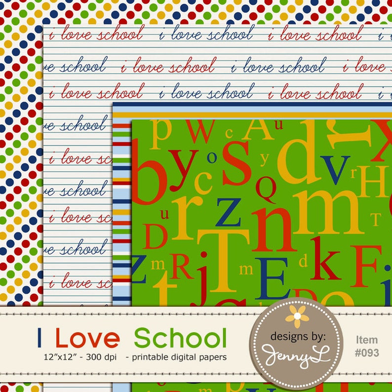 Teacher Digital Scrapbooking Paper, School Digital Paper, Arts & Craft ...