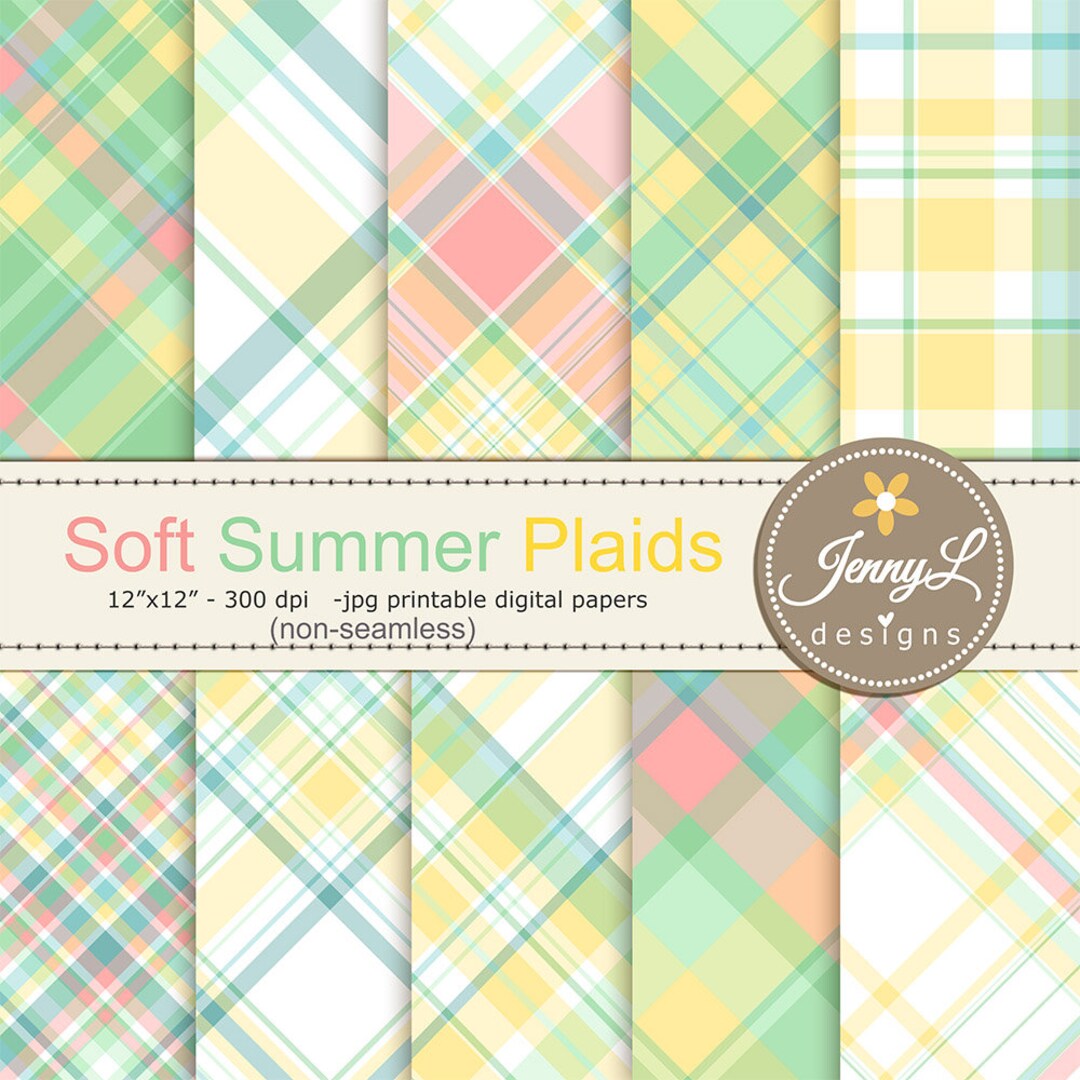 Summer Digital Papers Digital Scrapbooking Paper, Surface Pattern ...