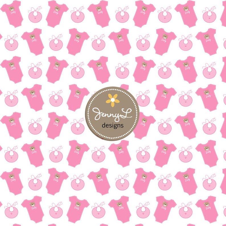 Baby Shower Digital Papers, Baby Girl Baptism, Birth Announcement, Baby ...