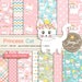 Princess Cat Digital Papers and Clipart SET for Digital | Etsy
