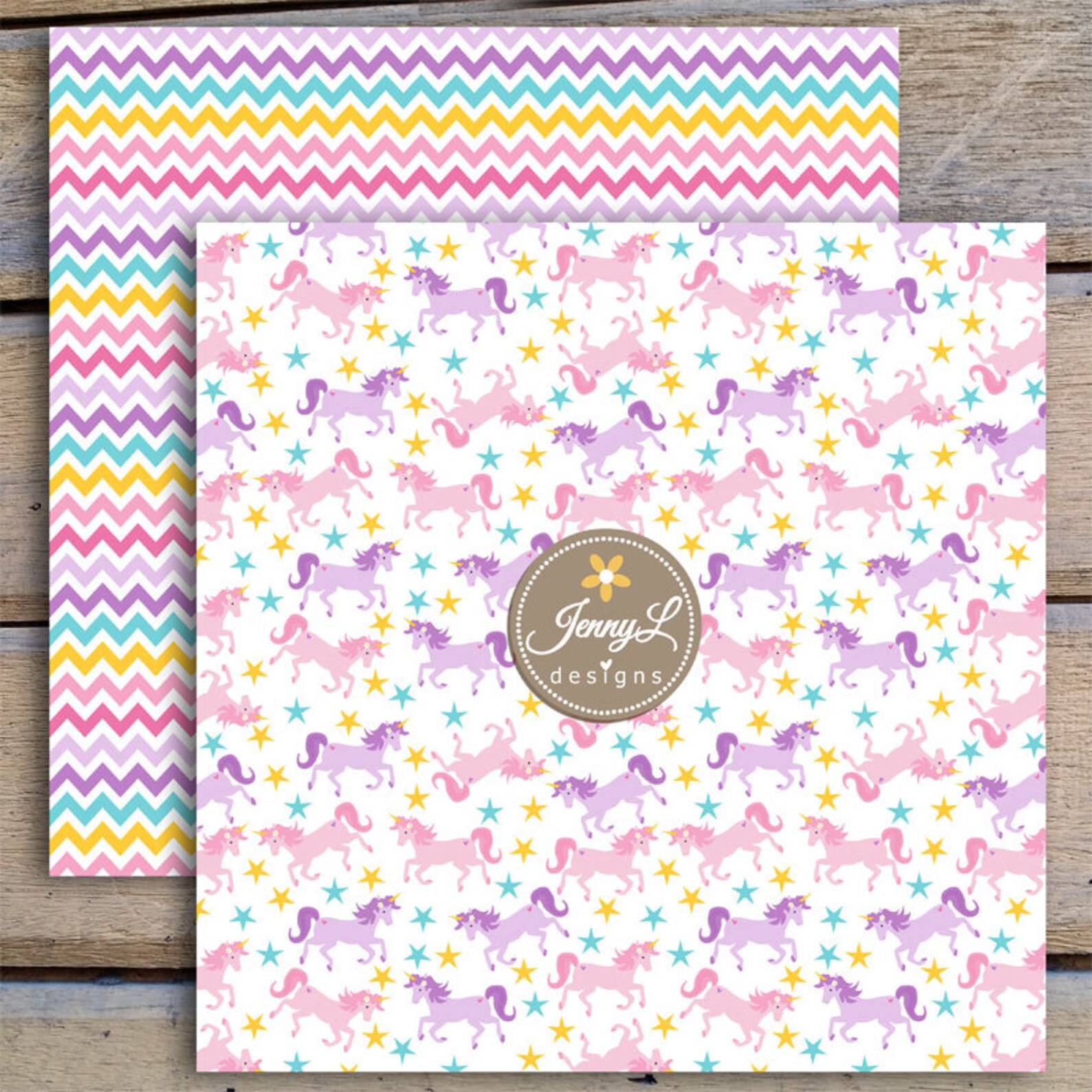 Unicorn Digital Papers and Cliparts Pegasus Pony for - Etsy