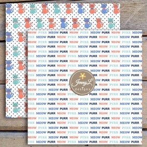 Cat Pet Digital Papers and Clipart, Kitten, Paws Scrapbooking Papers ...