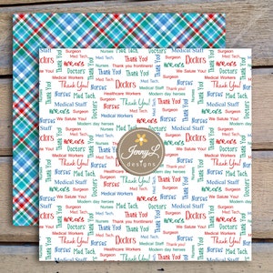 Medical Doctors Nurses Digital Paper Medical Worker and Stethoscope ...