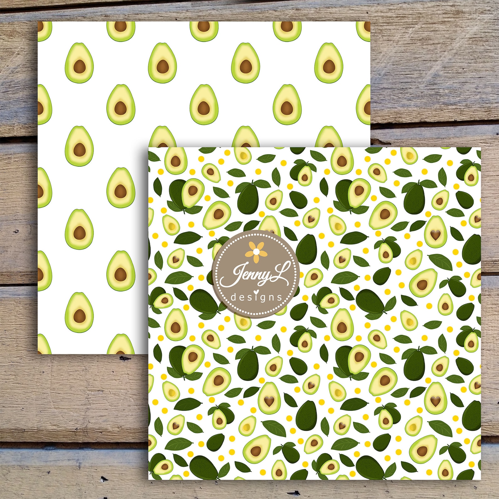 Avocado SEAMLESS Digital Paper and Clipart for Birthday - Etsy