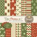 Retro Christmas, Christmas Digital Paper, Vintage Christmas Papers ...