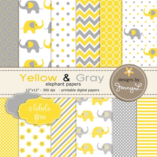 Yellow Gray Baby - Etsy