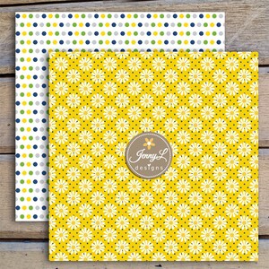 Daisy Digital Papers, Flower for Wedding, Bridal Baby Shower, Birthday ...
