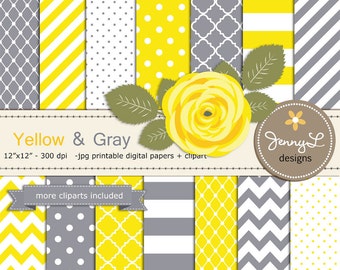 Yellow Gray Wedding | Etsy