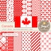 Canada Digital Papers and Canada Flag Clipart SET, Maple Leaf Clipart ...