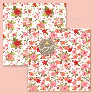 Floral Garden Spring Summer SEAMLESS Printable Digital Papers, Repeat ...