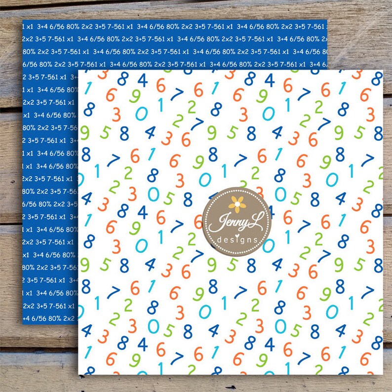 Math Digital Papers, School, Numbers, Formula for Digital Scrapbooking ...