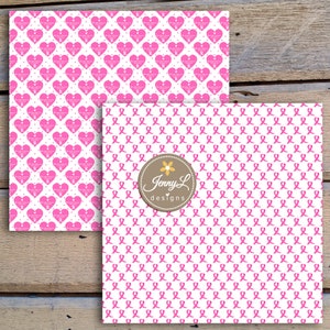 Breast Cancer Awareness Digital Papers, Pink Ribbon Clipart for Digital ...