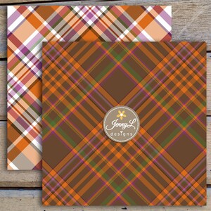 Autumn Fall Plaids Digital Papers Holiday Digital - Etsy