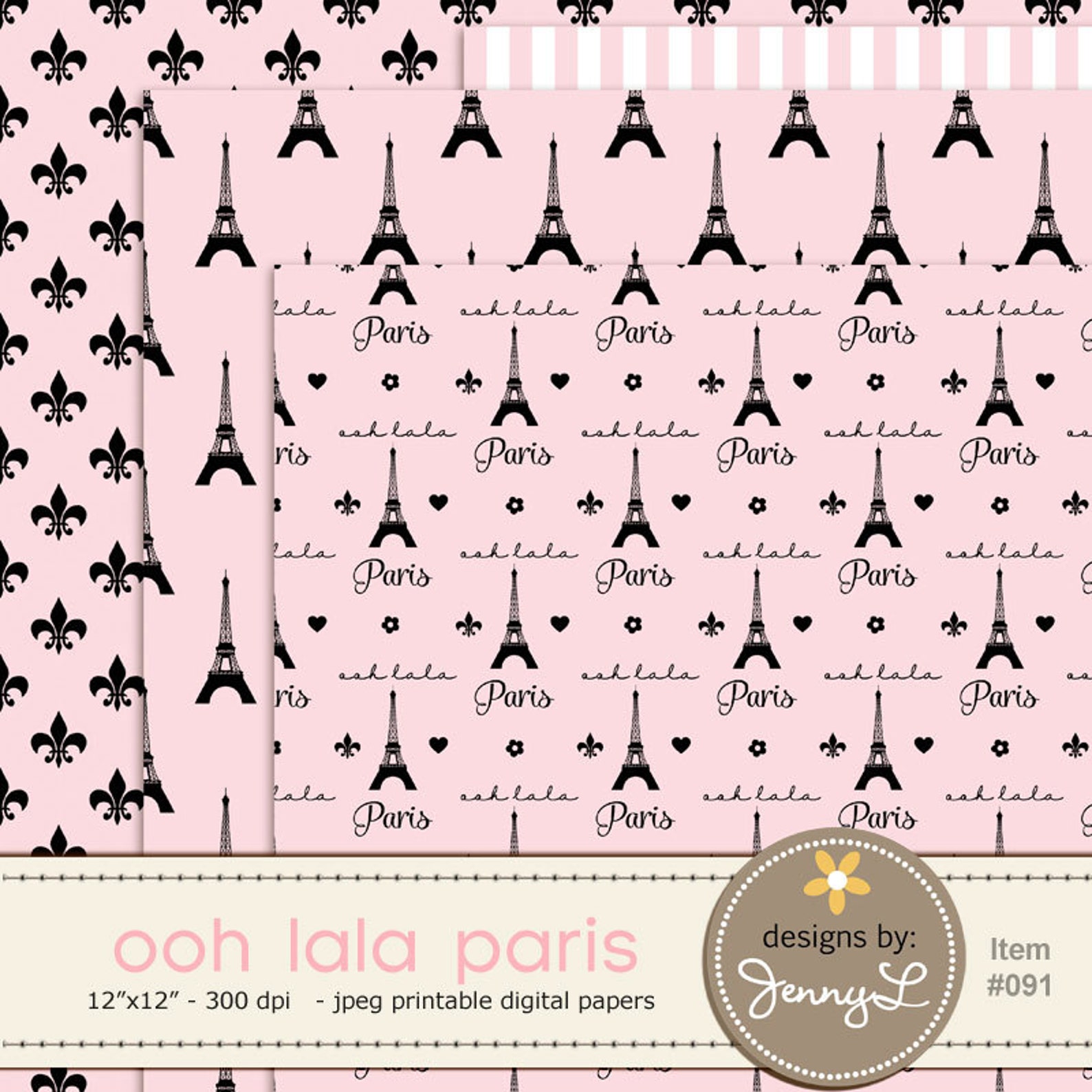 Paris Digital Paper Eiffel Tower Printable Digital Background - Etsy