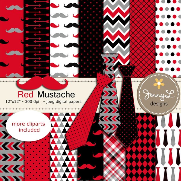 Mustache Papers - Etsy