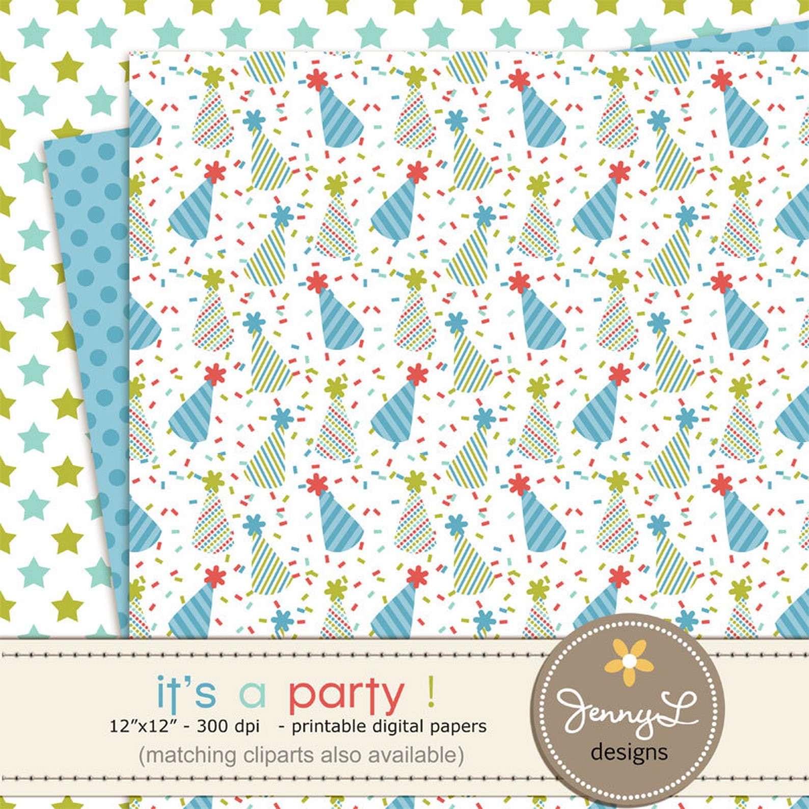 Birthday Party Digital Papers for Digi-scrapping Boys - Etsy