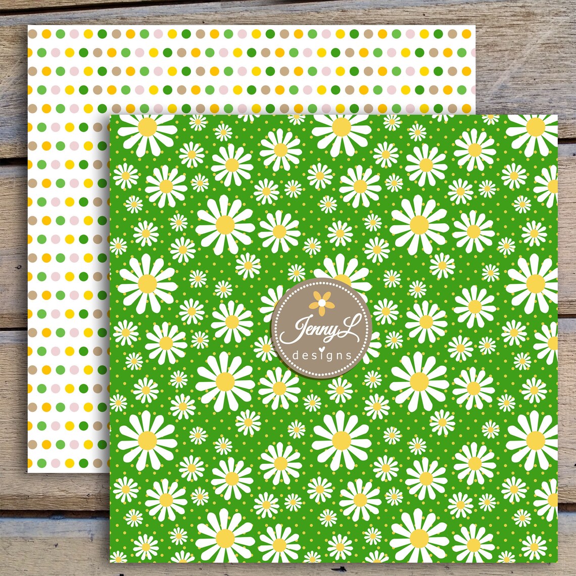 Daisy Flower Digital Papers and Clipart SET for Wedding - Etsy