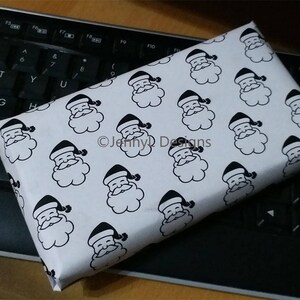 Black and White Christmas Digital Papers, Christmas Tree, Santa Claus ...