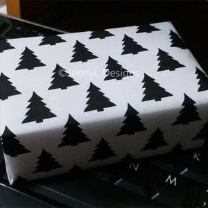 Black and White Christmas Digital Papers, Christmas Tree, Santa Claus ...