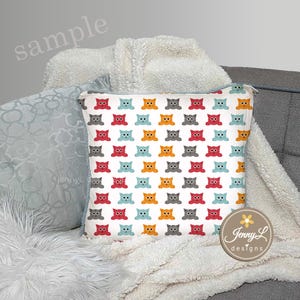 Cat Digital Papers and Clipart Set, Cat Head, Kitten, Pet Digital Paper ...